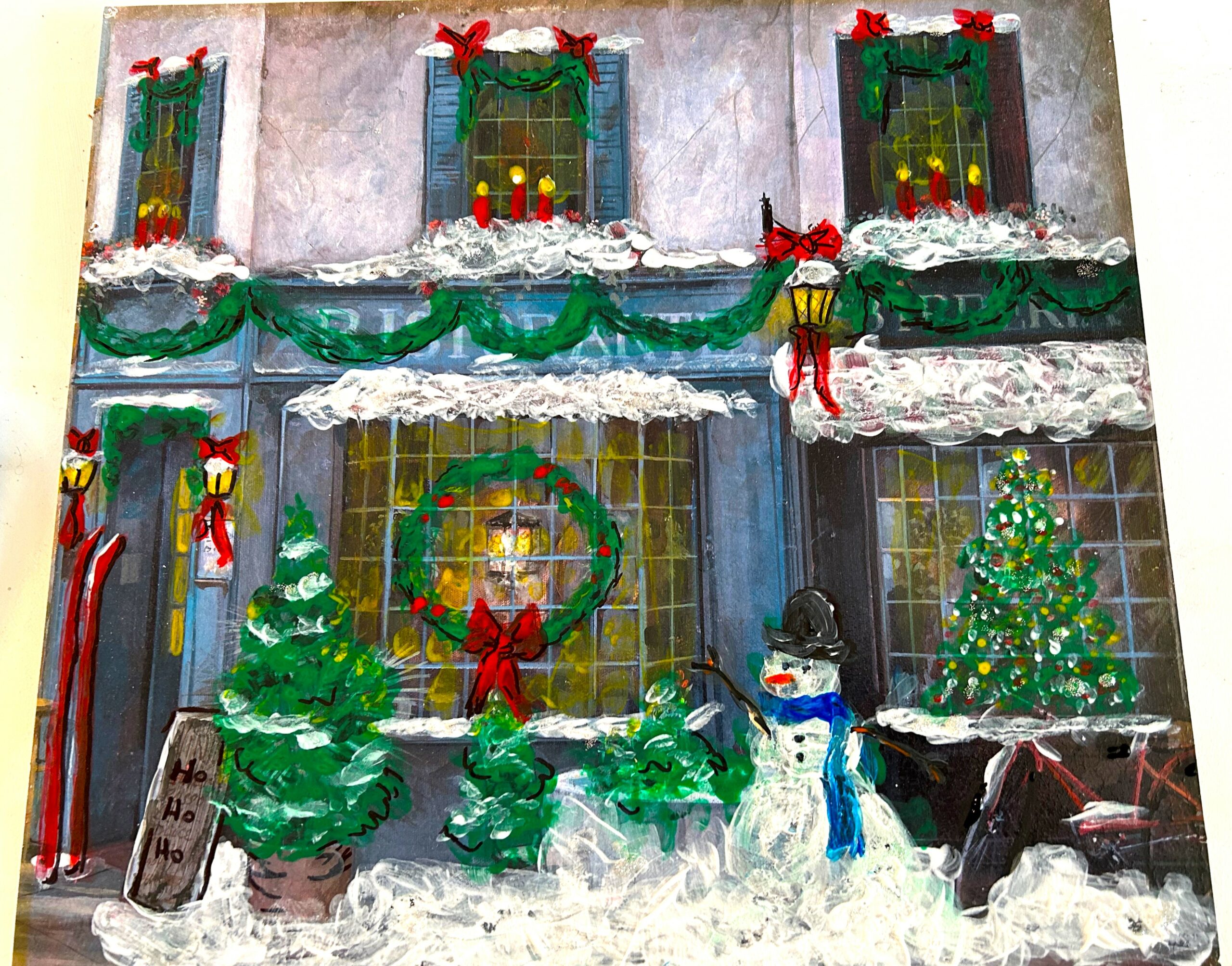 How to Upcycle Predictable Wall Prints with Painted Holiday Appeal ...