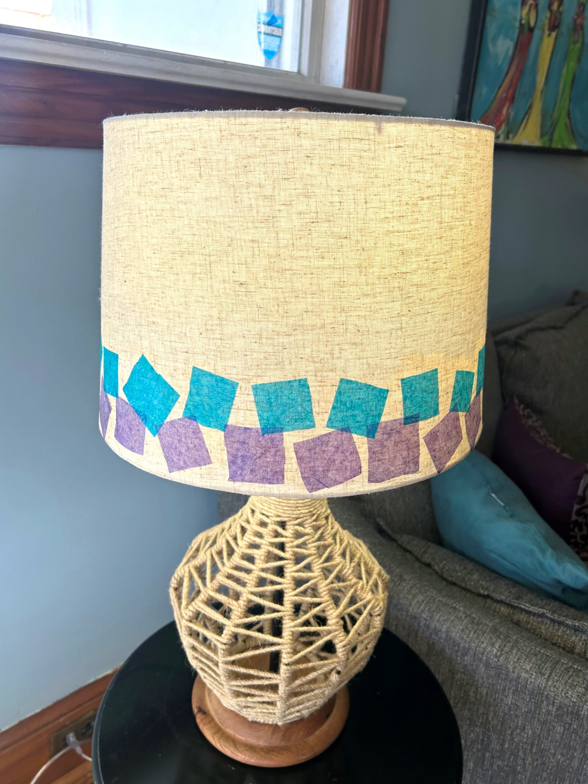 DIY: How to Use Tissue Paper to Transform a Lamp Shade - Finding Your Good